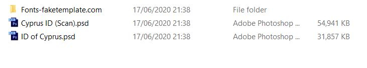 Cyprus ID Card Template Psd - Cypriot ID Card Template - Fake Template