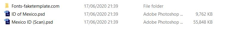 Mexico ID Card Template Psd - Mexican ID Card Template