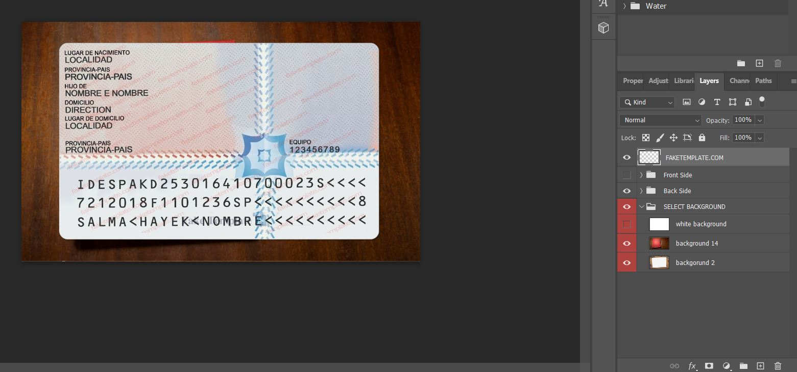 Spanish ID Card Template - Spain ID Card Psd Template V2