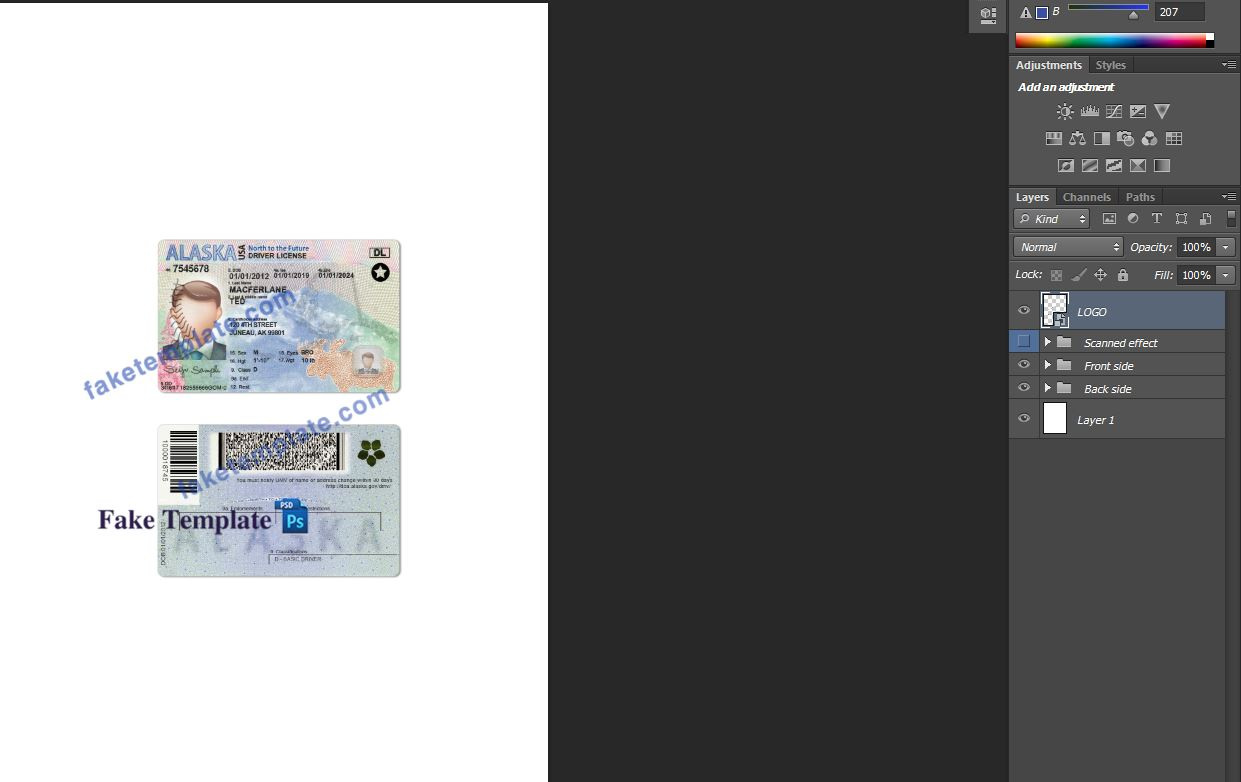 Alaska Driver License Template Psd New - New Alaska Driver's License