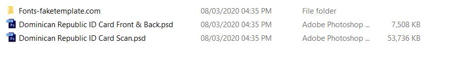 Dominican Republic ID Card Template Psd - Fake Template