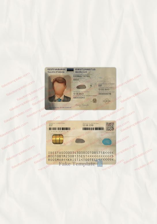Estonia ID Card Psd Template New V2 - Estonian ID Card