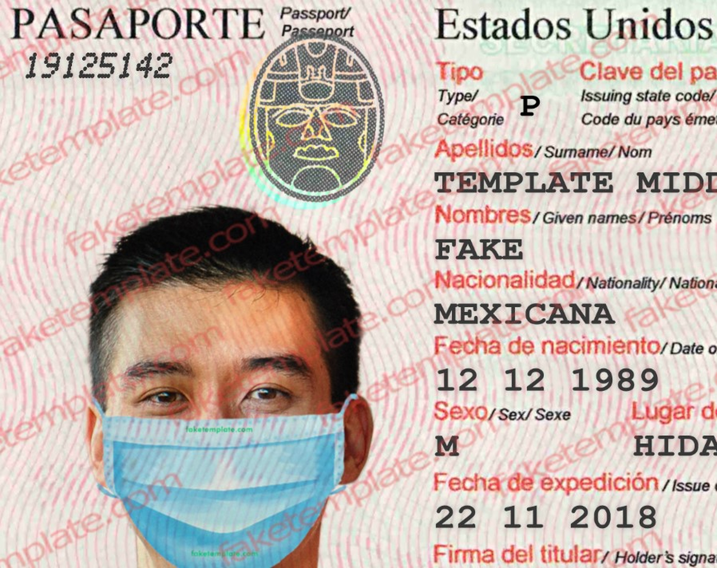 Mexico Passport Template Psd Fake Mexican Passport 9030