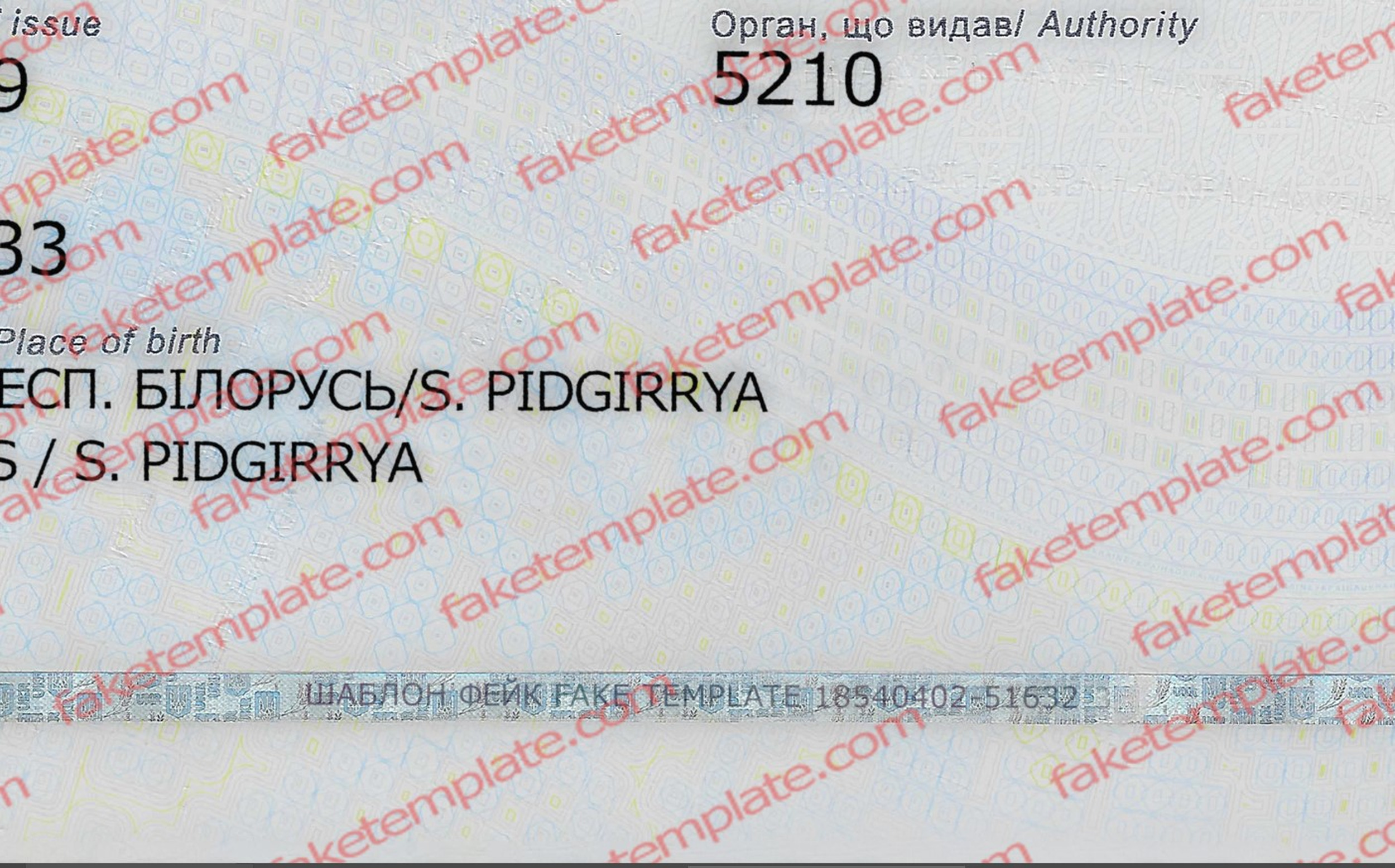 Ukraine ID Card Psd - Fake Ukraine ID Card - Fake Template